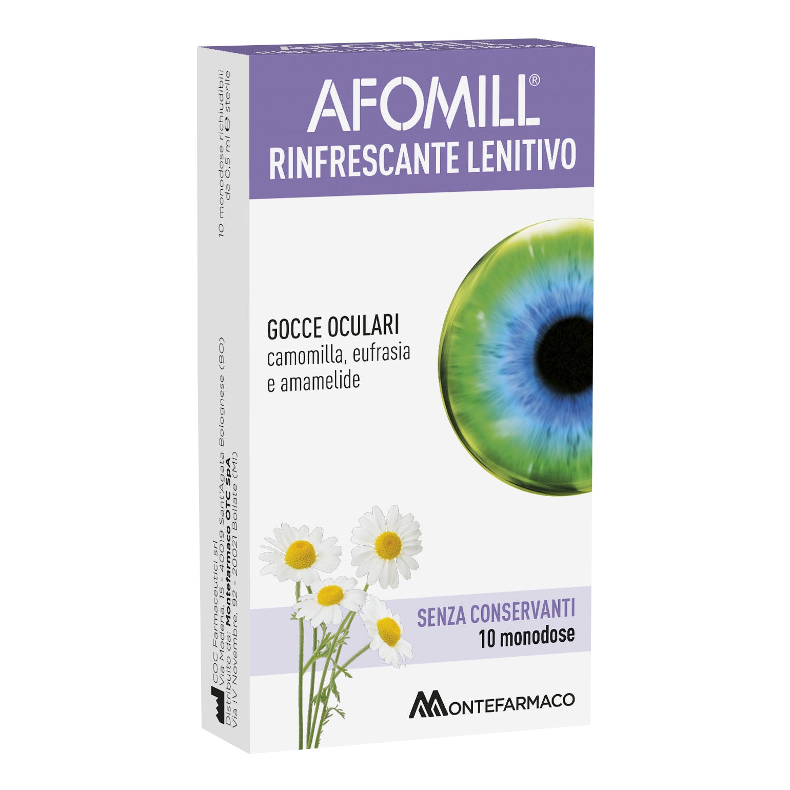 Afomill Rinfrescante Lenitivo Gocce Oculari 10 Contenitori Monodose ...